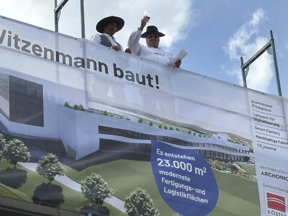 Richtfest von millionenschwerem Neubau von Witzenmann: Umzug für 2026 ...
