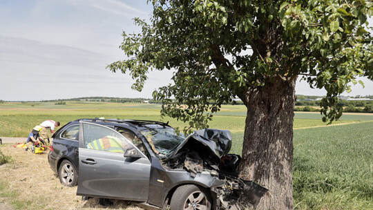 BMW kracht zwischen Lomersheim und Mühlhausen gegen Baum - Fahrer verstorben - Region ...