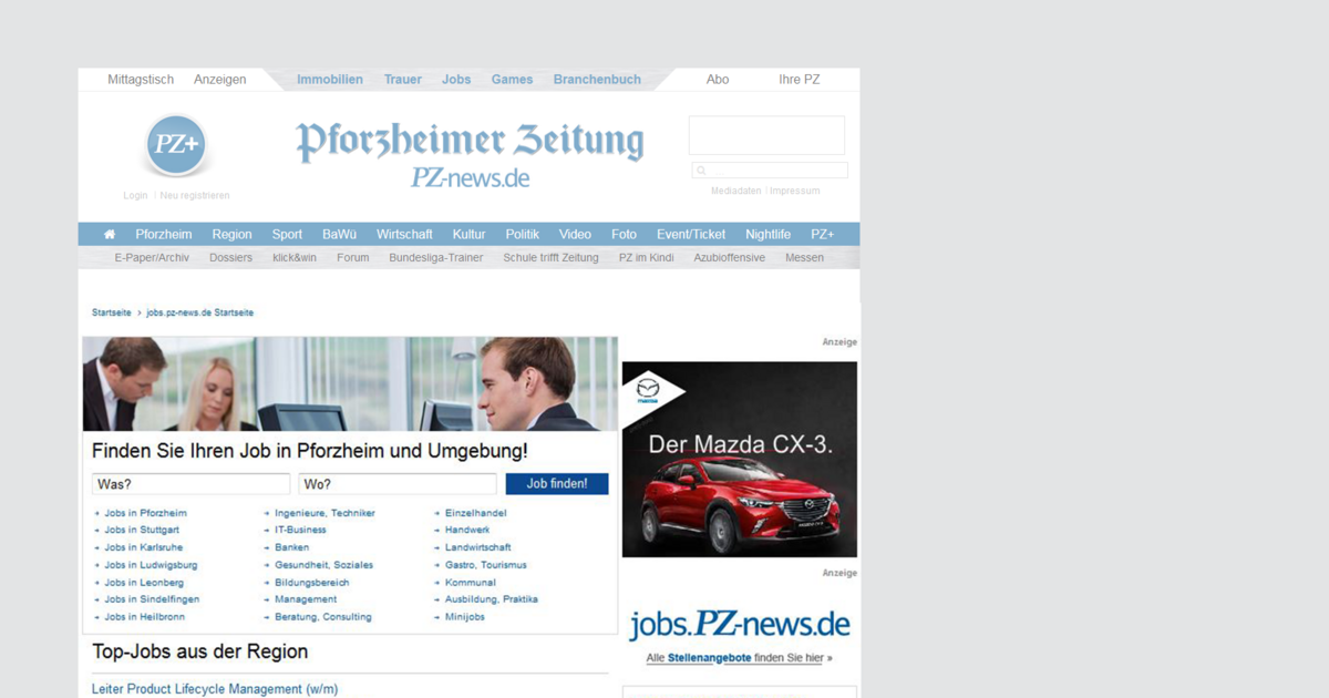 jobs.pz-news.de - Online-Stellenanzeige - PZ-news.de - Nachrichten aus ...