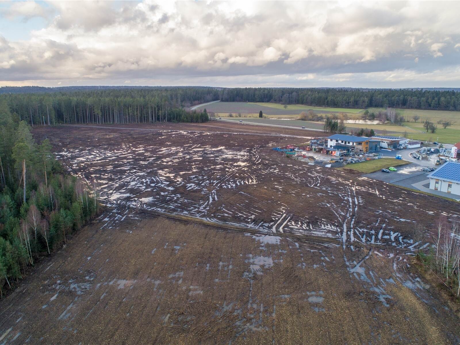 Gerodeter Wald zeigt Größe der künftigen Gewerbeflächen in Neuhausen ...