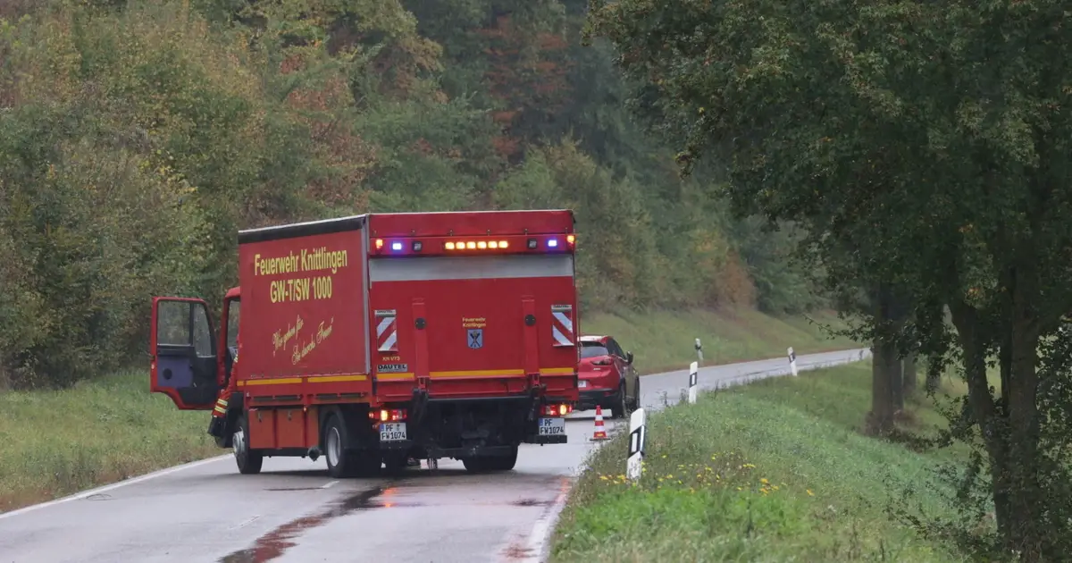 Feuerwehr befreit Personen: Auto prallt bei Knittlingen gegen Baum - Bildergalerie - Pforzheimer ...